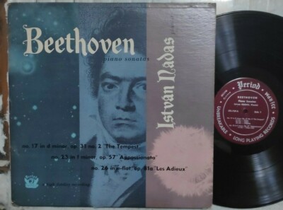 Beethoven - Piano Sonatas Nos. 17, 23, 26 Istvan Nadas Period LP | eBay