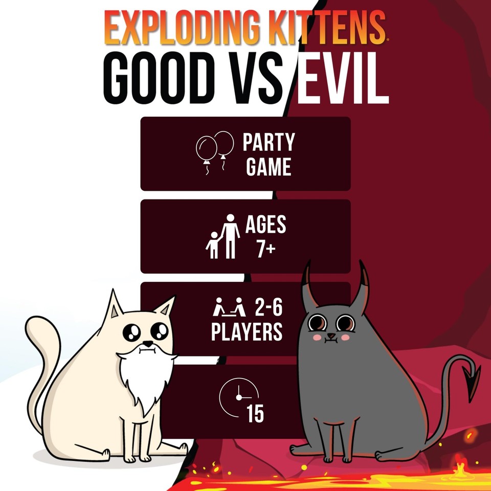 Exploding Kittens Good vs. Evil 2-5 Players - Ages 7+ | eBay