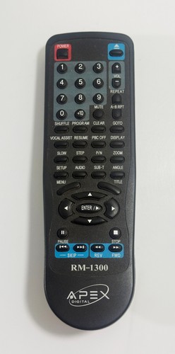 Apex Digital Remote Control RM-1300 Black | eBay
