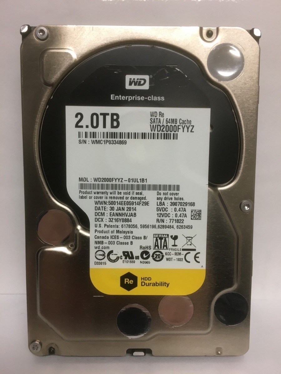 Wd2000fyyz Western Digital Hard Drive Western Digital NetApp 2TB 3.5"