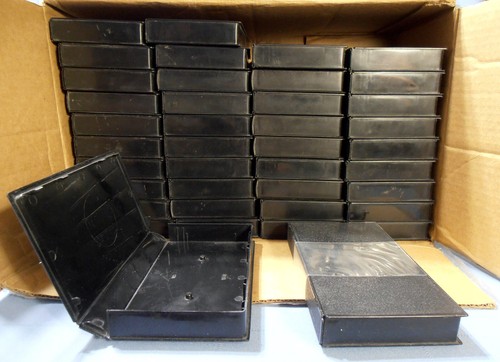 Lot of 40 Empty Black Plastic VHS Tape Clamshell Storage Cases | eBay