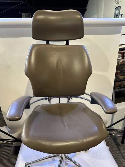 HumanScale Freedom High Back Office Chair in Brown Leather Finish | eBay