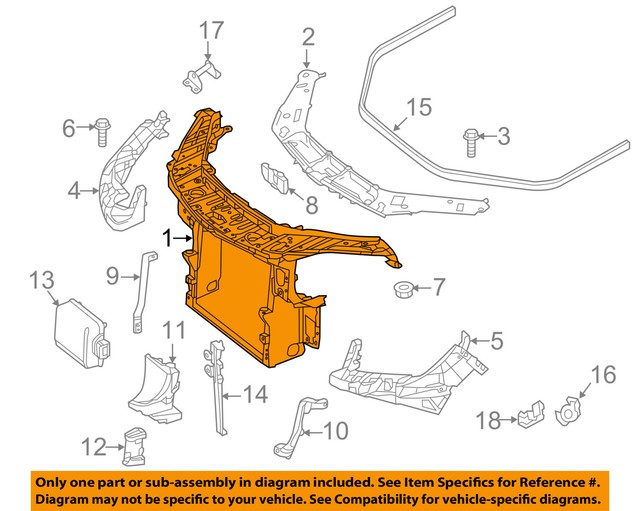 MERCEDES Mercedes-Benz OEM Gl550-radiator Core Support Bracket Panel ...