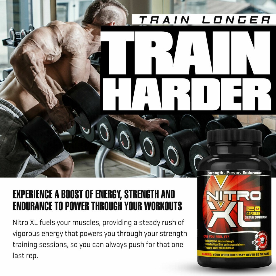 NITRO XL (3 PK) - Nitric Oxide Bodybuilding Supplement with L-Arginine ...