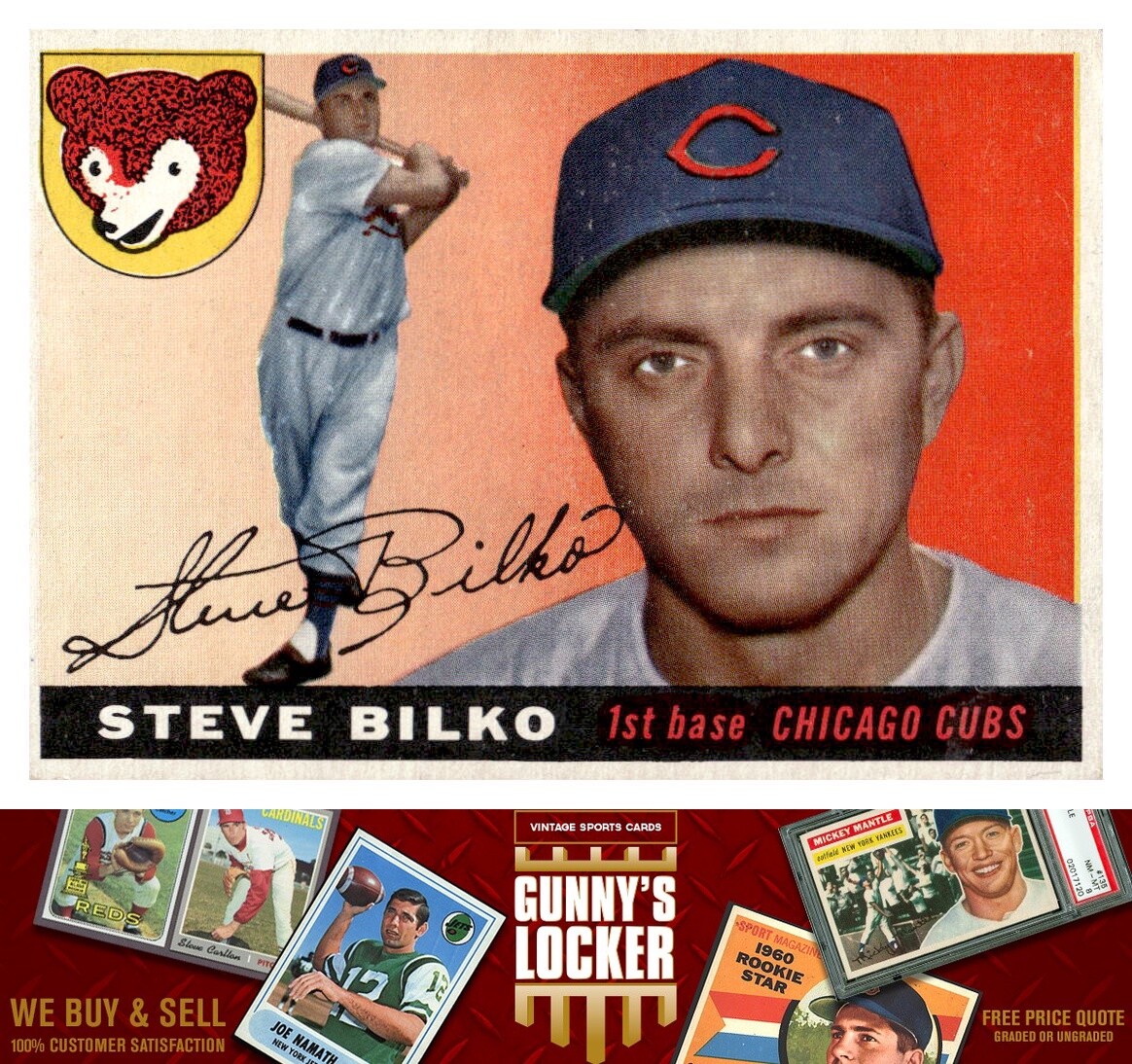 1955 Topps Steve Bilko 93 Chicago Cubs | eBay