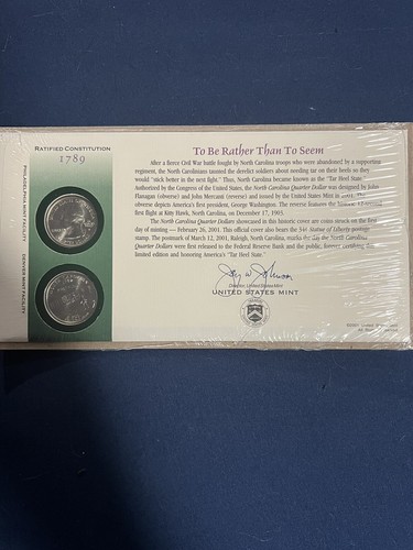 State Quarter First Day Coin Cover North Carolina P&D | eBay