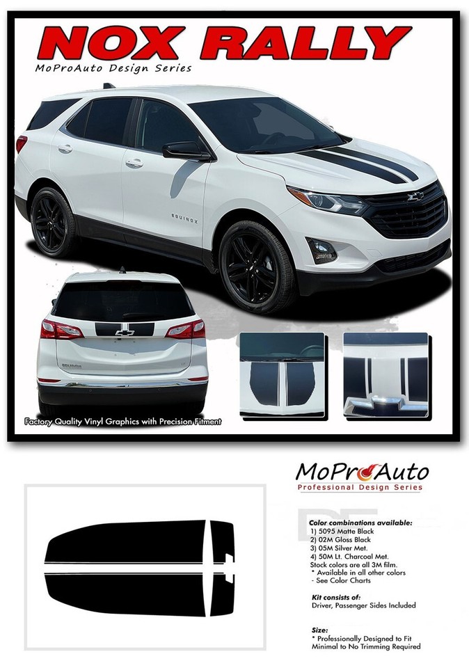 2018-2024 Chevy Equinox Hood Racing Stripes NOX RALLY Decals Vinyl ...