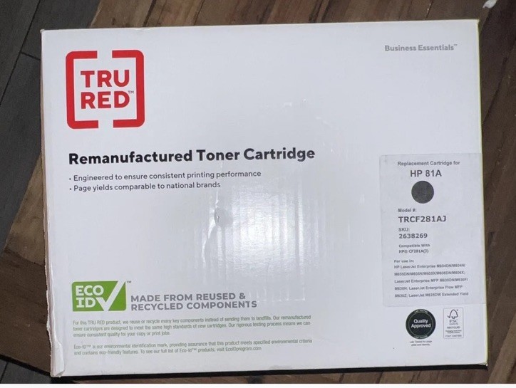 TRU RED Toner Cartridge Replacement for HP 81A (Black) 2580017 | eBay