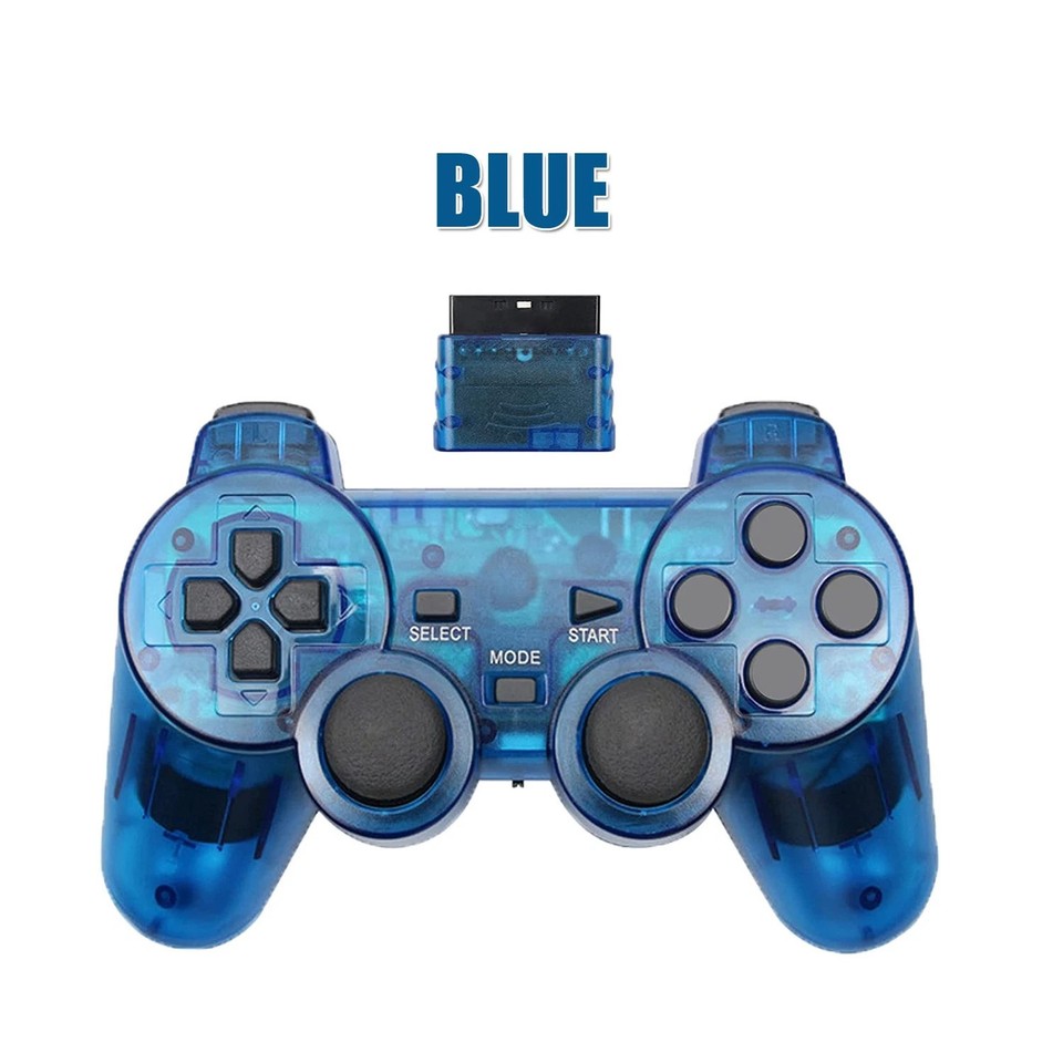 Wireless Game Controller Dual Vibration Gamepad For PlayStation 2 PS2 ...