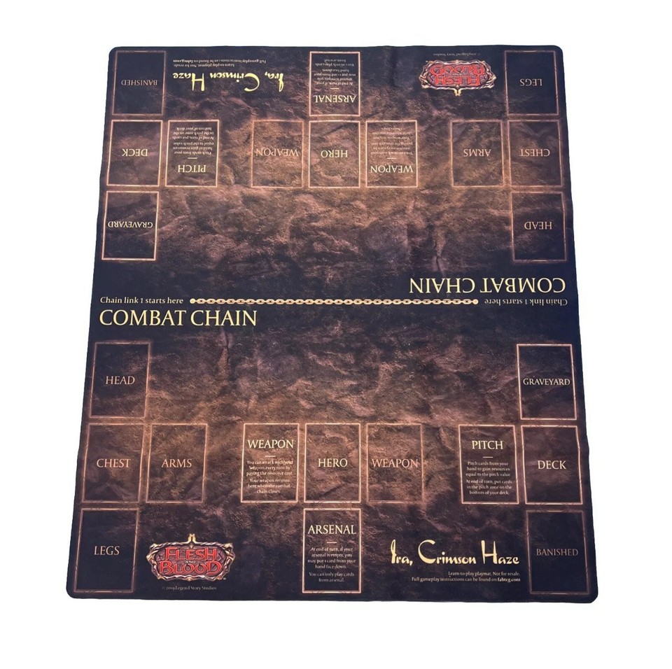 FaB Flesh and Blood - Two Player Ira, Crimson Haze Playmat Brand New, 2 ...