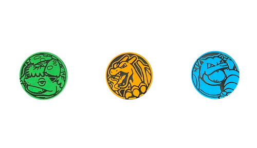 New Unused Pokemon Card Game 151 Venusaur Charizard Blastoise Coin Set ...