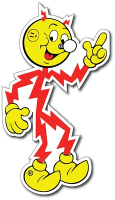 Reddy Kilowatt Tool Box Car Decal Sticker High Quality Vintage Re-Pop 3 ...