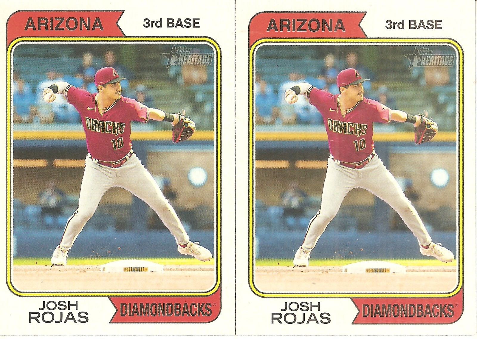2 CARD 2023 TOPPS HERITAGE JOSH ROJAS BASEBALL CARD LOT #280 | eBay
