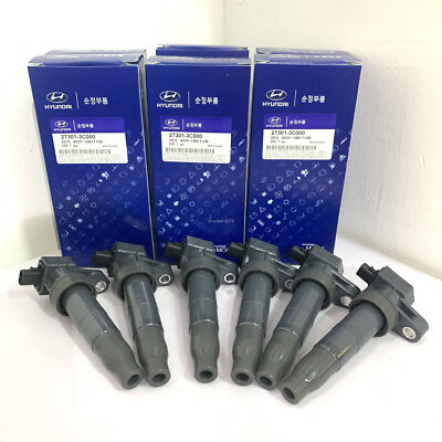 Genuine 6X OEM Ignition Coil For 06-15 Hyundai Kia 3.3L 3.5L 3.8L 27301 ...