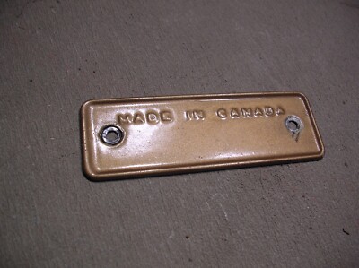 RARE ORIGINAL MOPAR MADE IN CANADA METAL ID TAG FENDER TAG DODGE ...