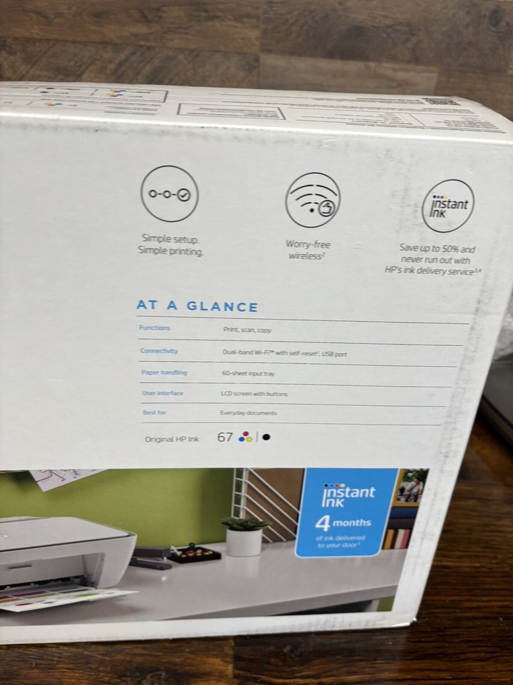HP DeskJet 2725 Wireless All-in-One Color Inkjet Printer NEW OPEN BOX ...