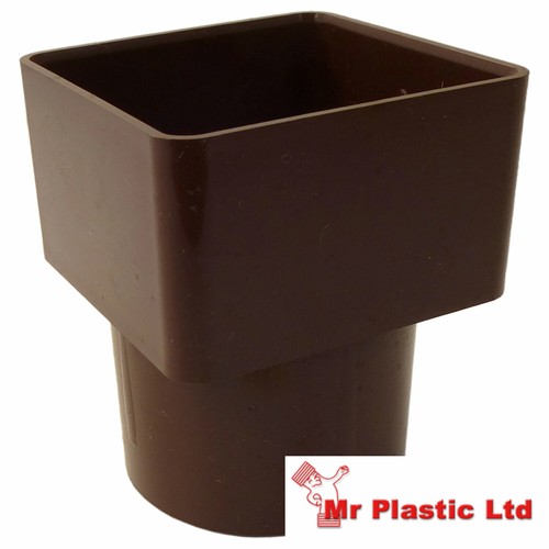 Freeflow 114mm Square Gutter & 65mm Square Down Pipe Fittings in Brown ...