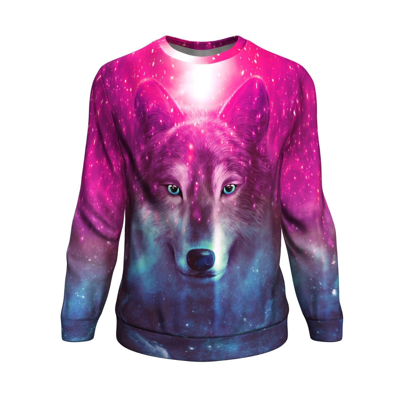 Wolf Sweatshirt All-Over Print, Wolf Lover Sweatshirt, Wolf Pattern ...