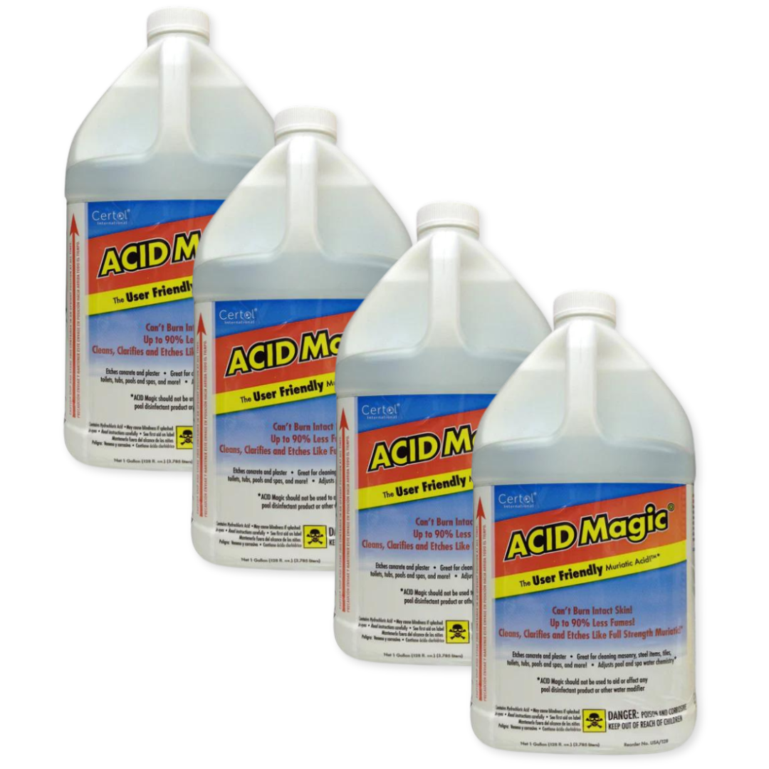 Certol Acid Magic® Buffered Muriatic Acid, 1 Gal. USA/128 | (Pack of 4 ...