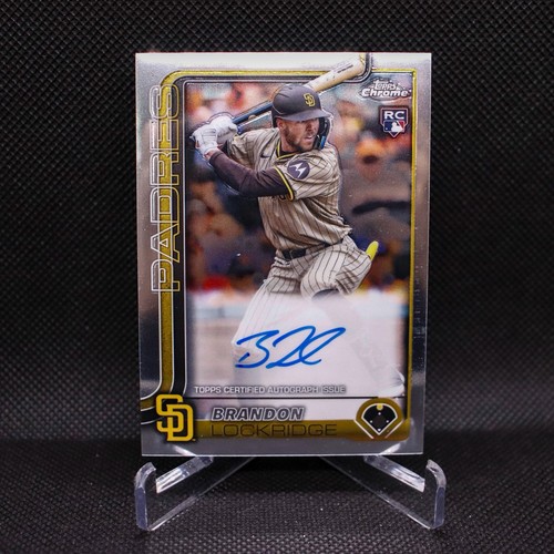 2025 Topps Chrome Brandon Lockridge RC Auto Padres Rookie Autograph ...
