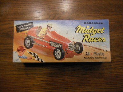 MONOGRAM MIDGET RACER VINTAGE MODEL KIT ANTIQUE ORIGINAL P-1 98 NOT ...