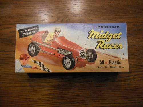 MONOGRAM MIDGET RACER VINTAGE MODEL KIT ANTIQUE ORIGINAL P-1 98 NOT ...