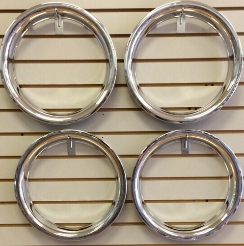 13" NEW Plastic Chrome Wheel Beauty Rings TRIM RING SET | eBay