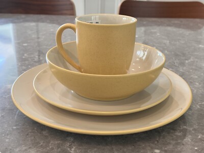 Noritake COLORWAVE Mustard Yellow 4 Piece Coupe Place Setting Set | eBay