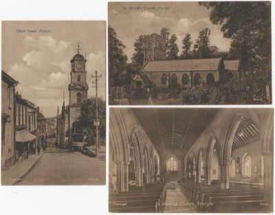 Penryn Cornwall Church & Clock Tower Views - Three Early Vintage ...