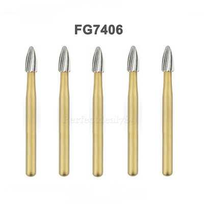 10xFG7406 Egg Football Dental Tungsten Trimming& Finishing Carbide Burs ...
