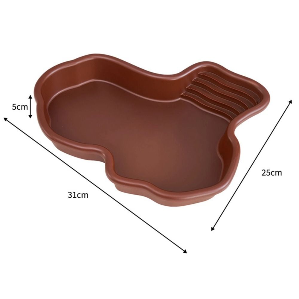 With Ramp Reptile Bathing Pool Anti-slip Tortoise Water Dish Scorpion ...