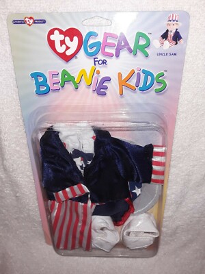 Ty Gear for Beanie Kids UNCLE SAM Outfit Clothes NEW Patriotic Hat Coat ...