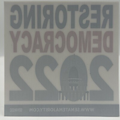 Restoring Democracy 2022 Inside Window Sticker Stand Up for Democracy ...