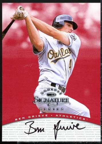 Ben Grieve Card 1997 Donruss Signature Autographs #44 | eBay