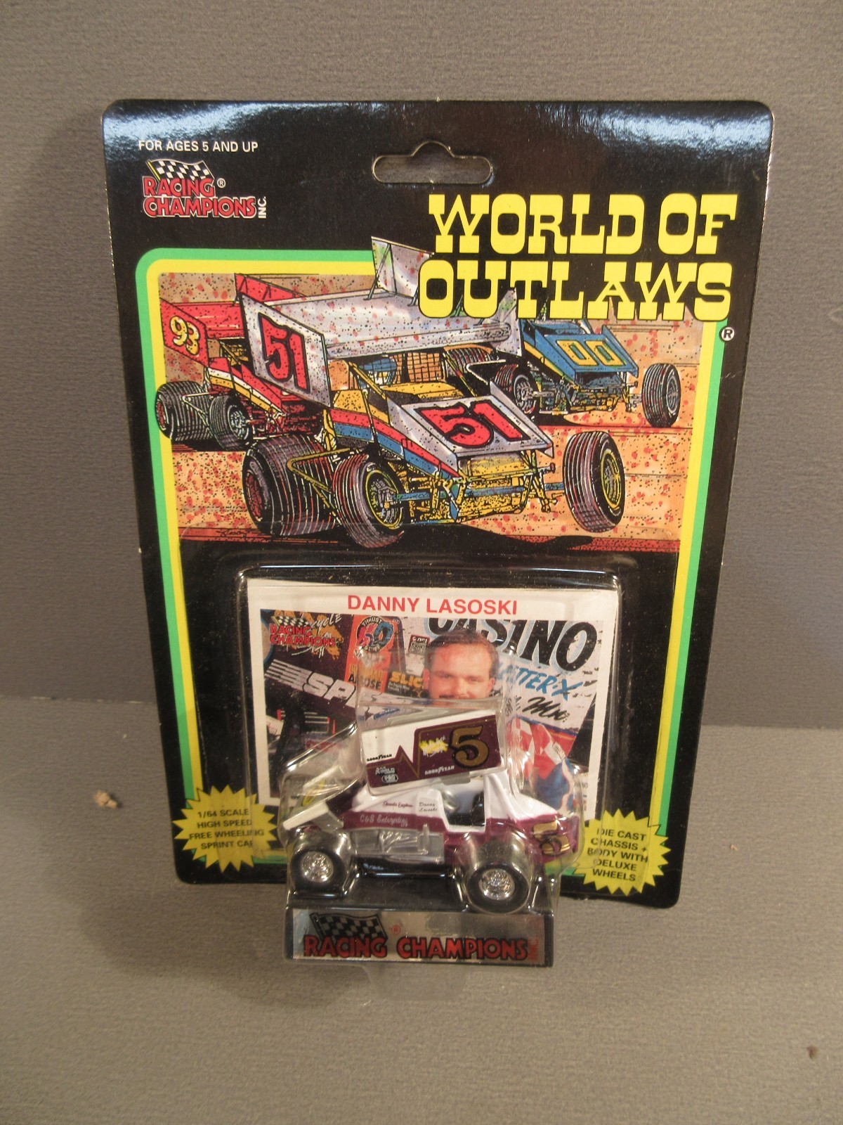 Racing Champions World of Outlaws #5 Danny Lasoski Wing Sprint Car | eBay