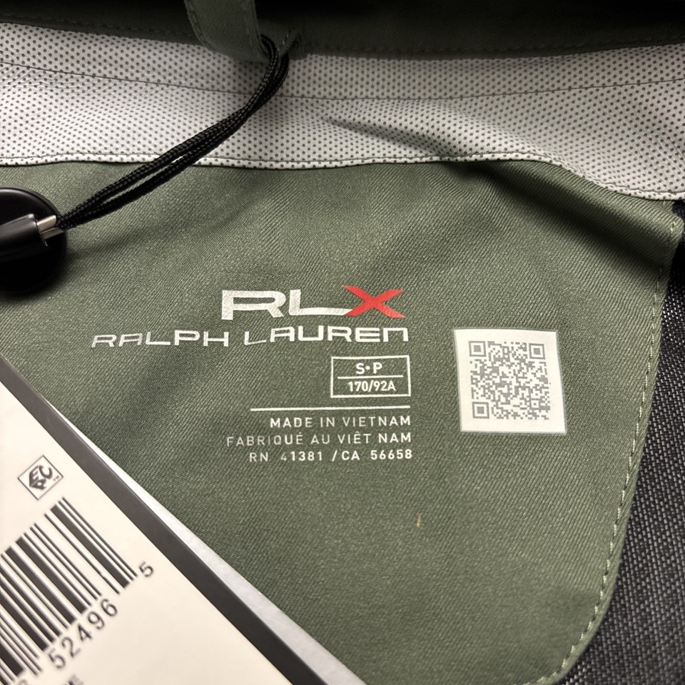 NWT RLX Ralph Lauren Golf Hooded Green S/P Jacket Water Repellant ...