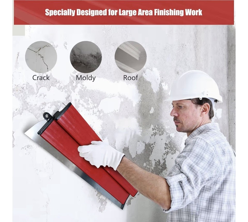 80cm Drywall Finishing Smoothing Spatula Plaster Skimming Blade Trowel ...