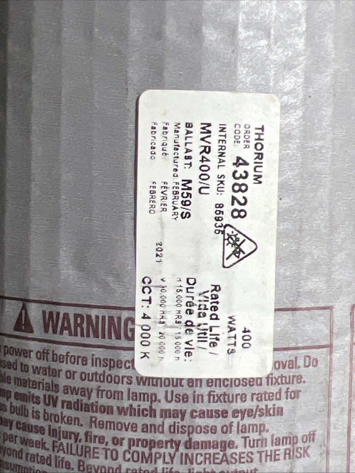 🔥GE 43828 MVR400/U Multi-Vapor Lamp, New, Free Shipping🇺🇸 | eBay