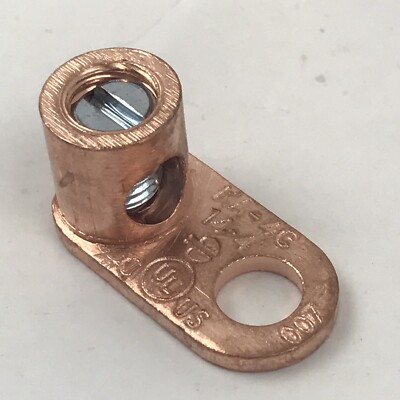 (1) Burndy KA4C Terminal Lug 1/4” Stud Range: 14-4 AWG ~NEW~ | eBay