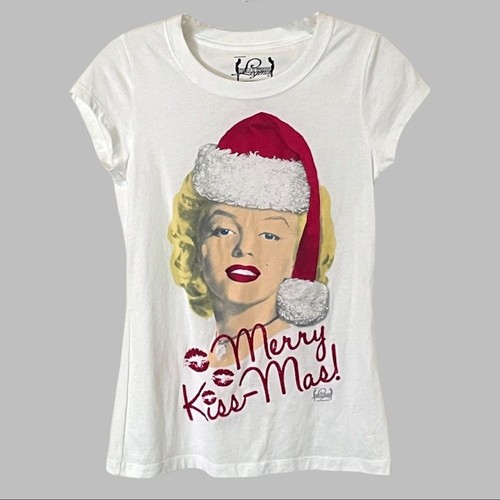 Hollywood Legends Marilyn Monroe Santa Christmas Merry Christmas Tee ...