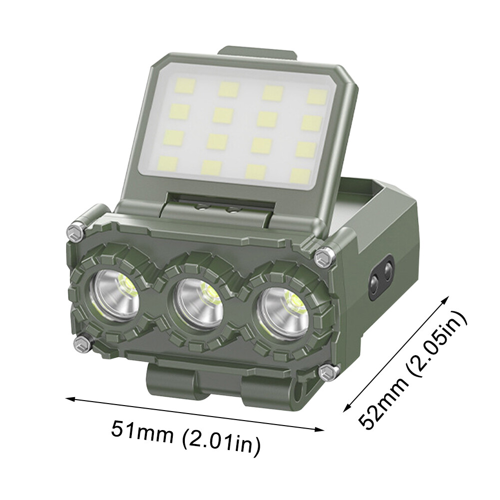 LED Induction Headlamp Rechargeable Cap Clip Light for Camping Fishing ...