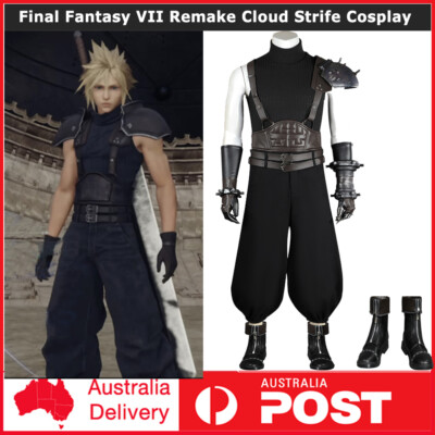Final Fantasy VII Remake Cloud Strife Cosplay Deluxe Leather Completed ...