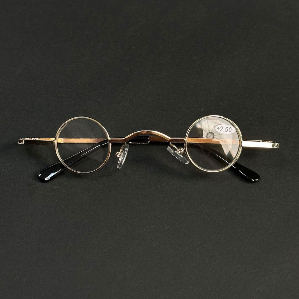 30mm Small Round Reading Glasses 1.0 1.5 2.0 2.5 3.0 3.5 Metal Readers ...