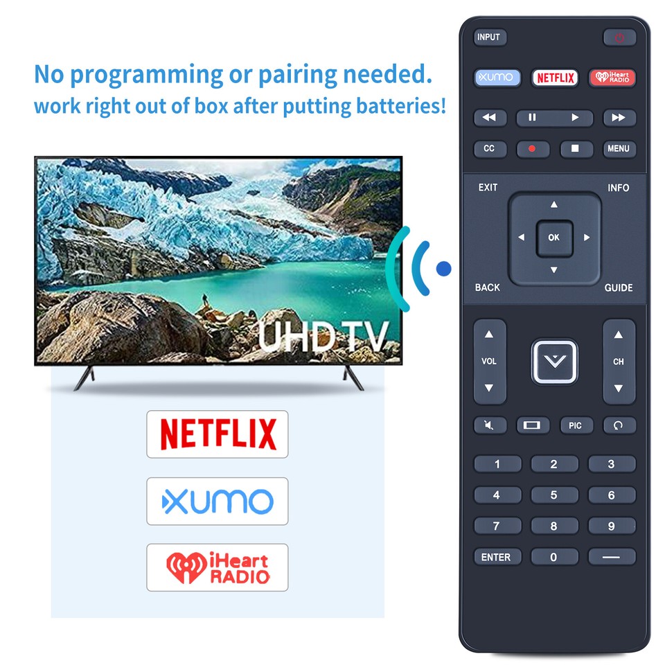 XRT122 Remote For Vizio Smart TV D32-D1 D32H-D1 D32X-D1 D39H-D0 D40-D1 D40U-D1 | eBay
