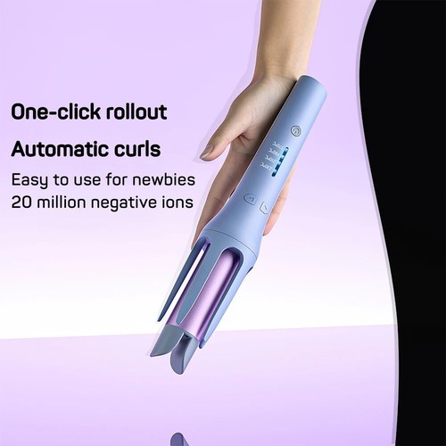 Professional Automatic Hair Curler Curling Iron Wavy Rotating LCD ...