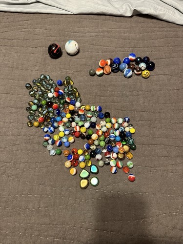 Marbles Glass Marbles Various Sizes and Colors 2 Large Used Variety ...