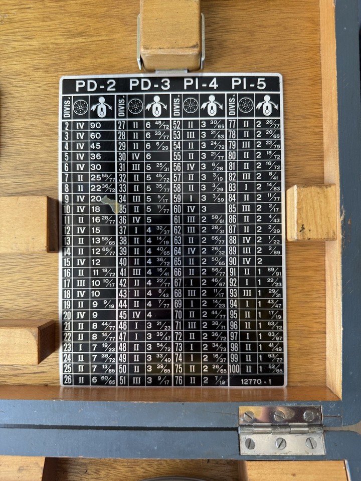 Societe Genevoise Rotary Table Index Kit W/ Case PD-2 PD-3 PI-4 PI-5 PI ...