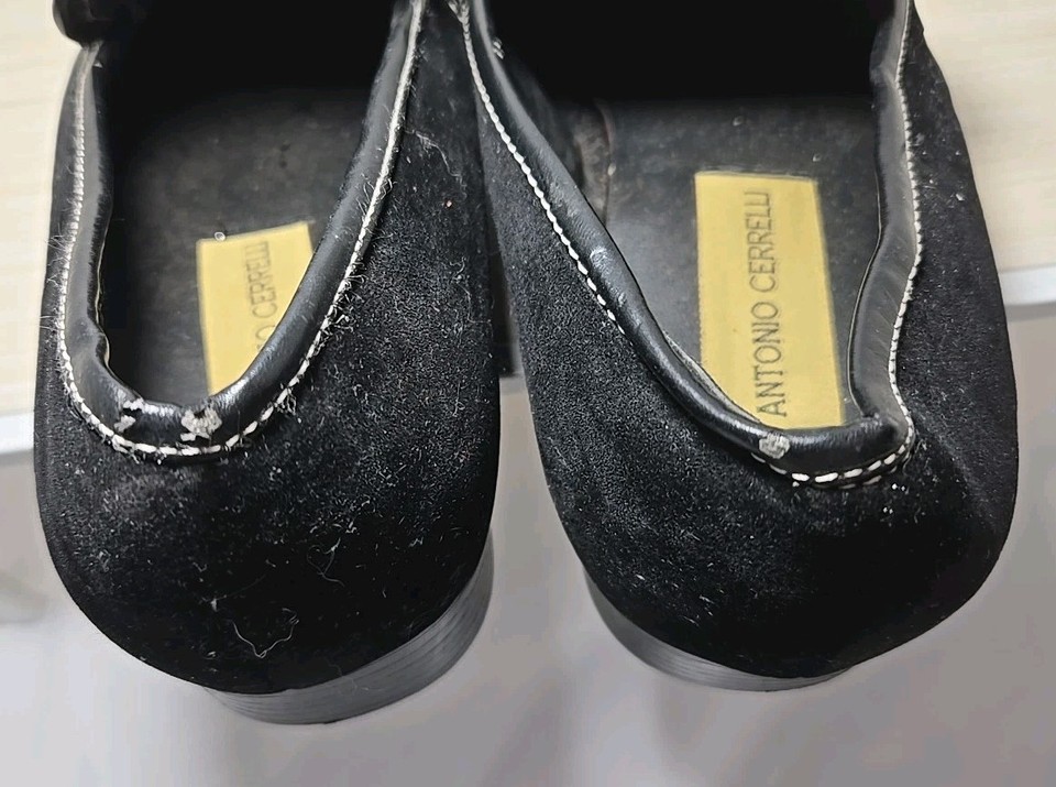 Antonio Cerrell Slip On Shoe Solid Black Almond Toe Size 11 Men's All ...