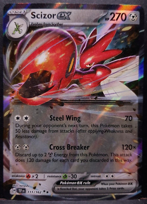 Scizor ex 111/162 Temporal Forces Double Rare Pokémon Pokemon Card ...