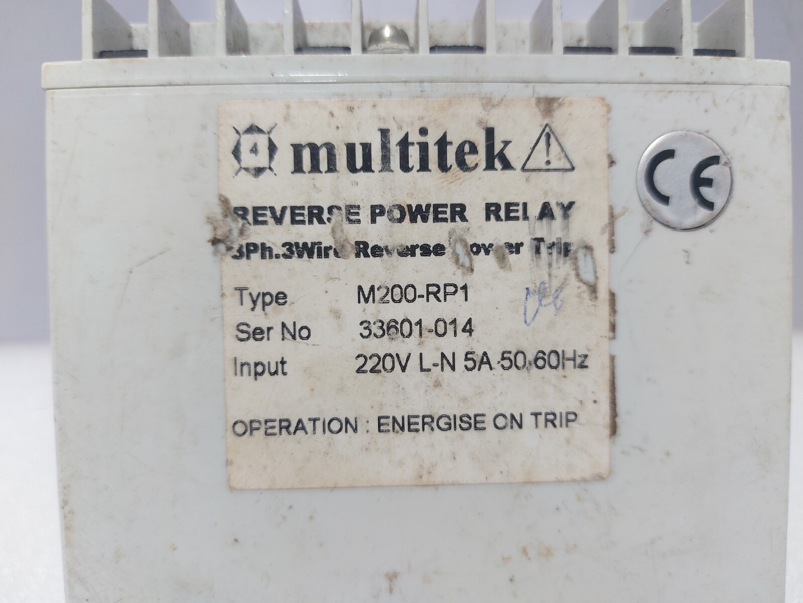 Multitek M200-RP1 Reverse Power Relay 220V L-N 5A 50-60Hz | eBay